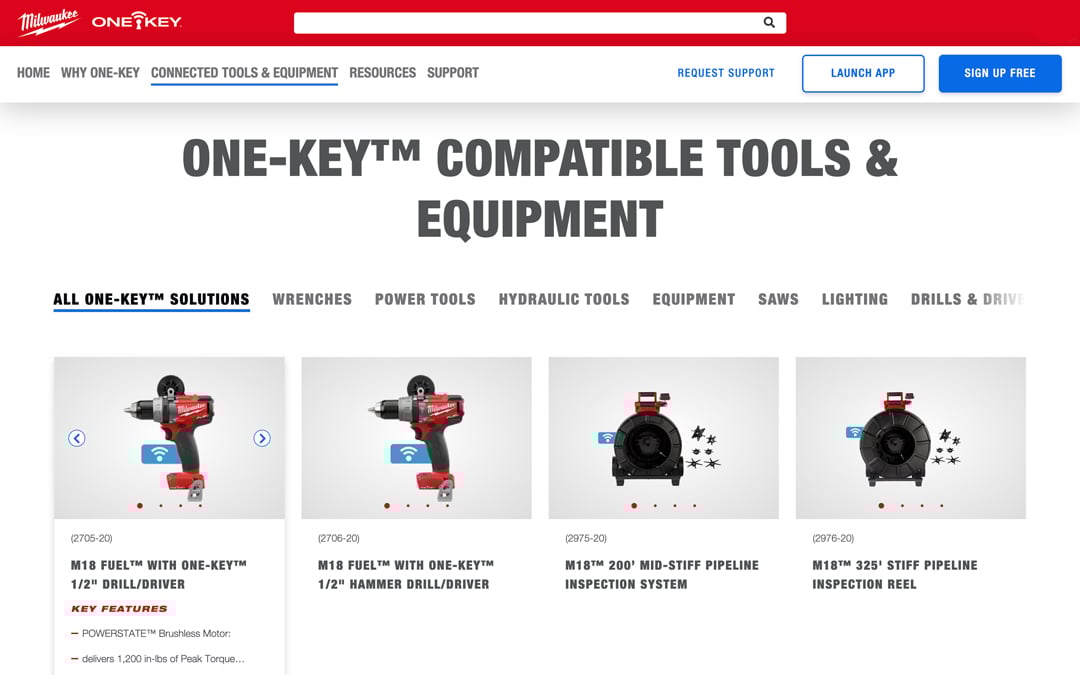 Milwaukee® Tool Refreshes ONE-KEY™ Program Website