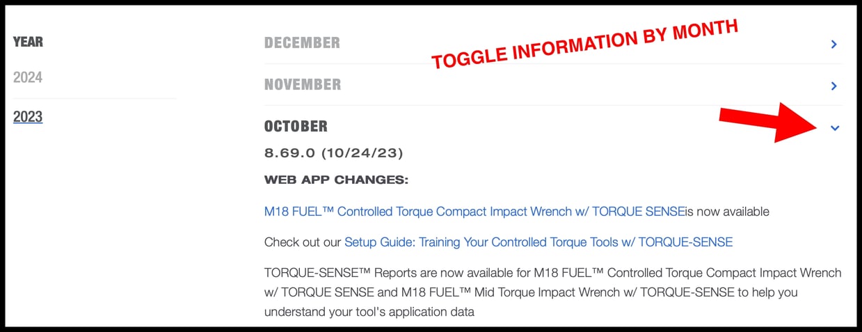 New! Release Notes Page Launched